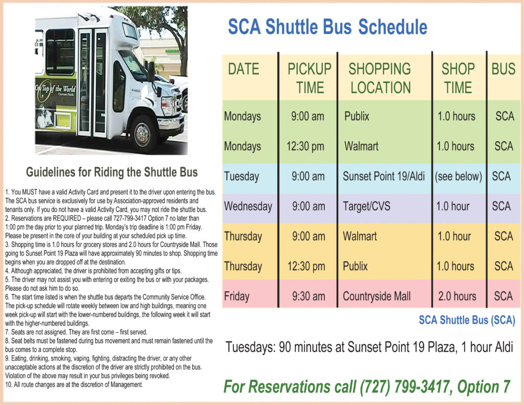 Transportation – On Top of the World Clearwater