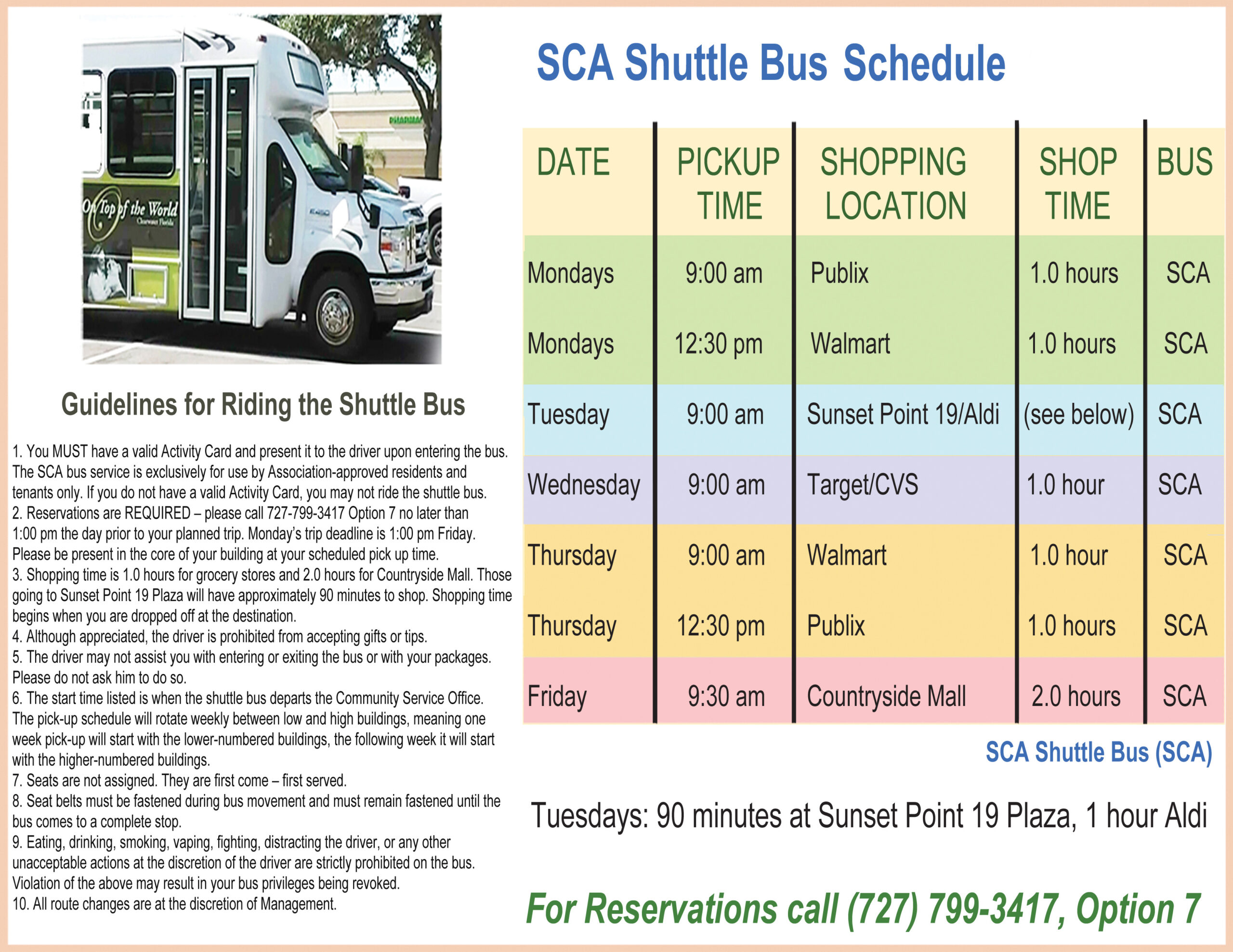 Transportation – On Top of the World Clearwater